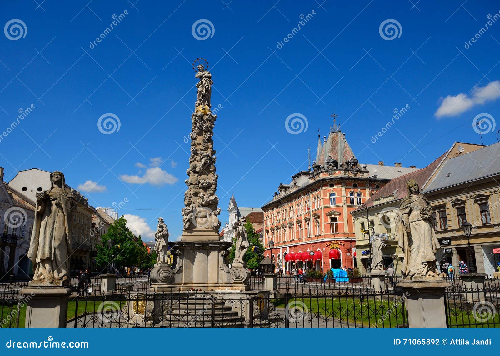 Statue of Immaculata, Kosice, Slovakia Editorial Photography - Image of ...
