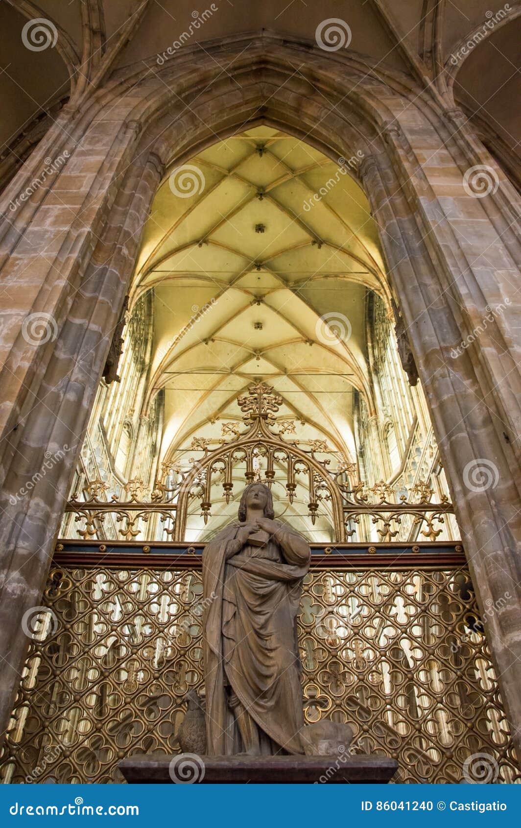 Statue Inside the Cathedral of St. Vitus. Editorial Image - Image of ...