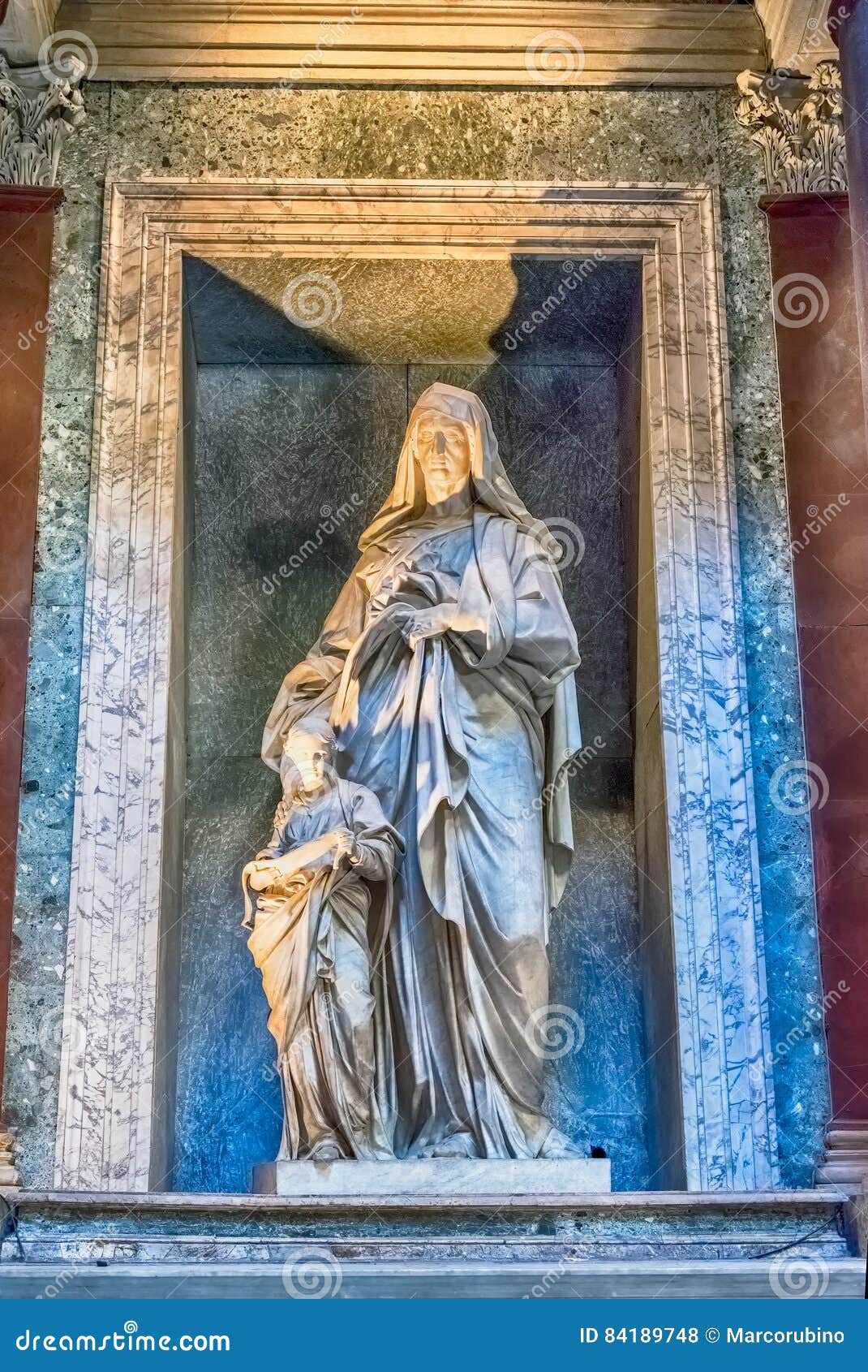 Statue Inside the Pantheon, Rome, Italy Stock Photo - Image of interior ...