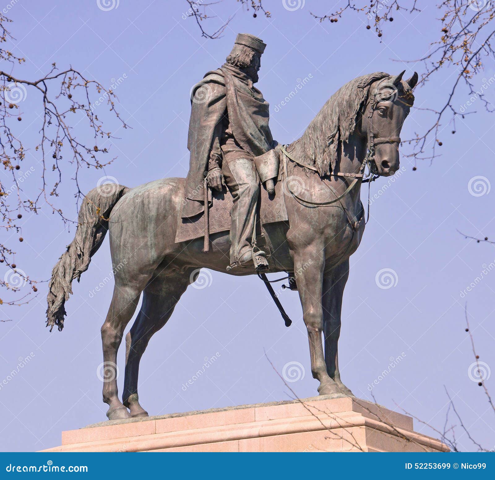 Statue of Italian Hero Giuseppe Garibaldi Stock Image - Image of ...