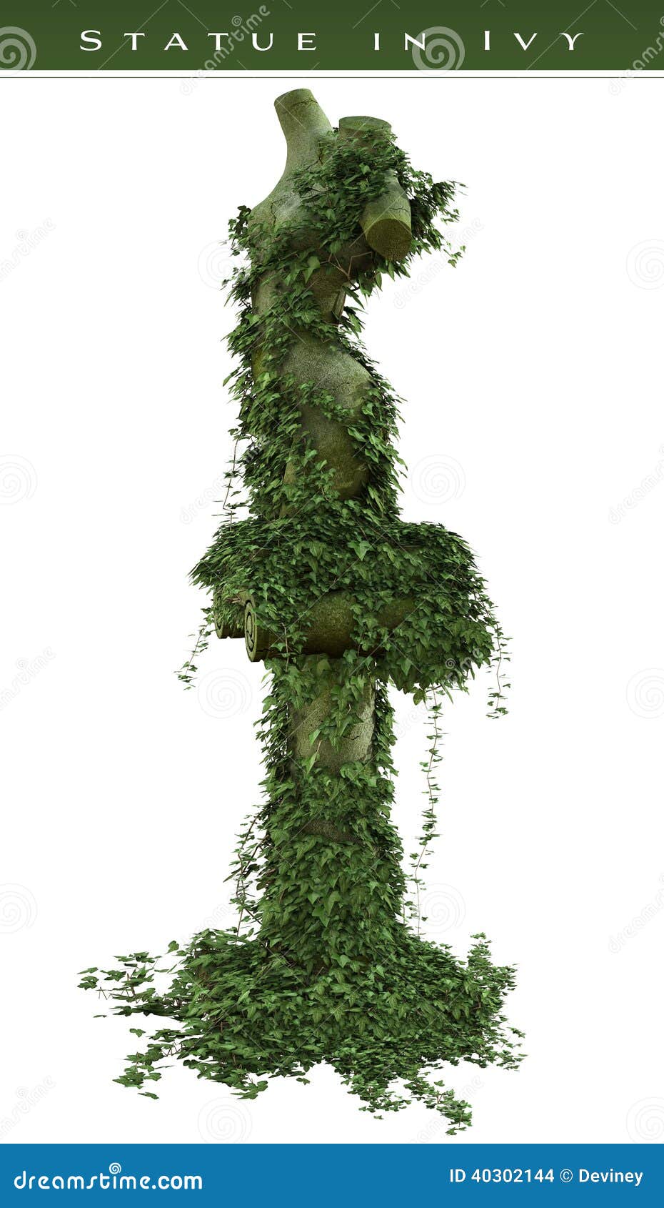 Statue in ivy stock photo. Illustration of ivies, torso - 40302144