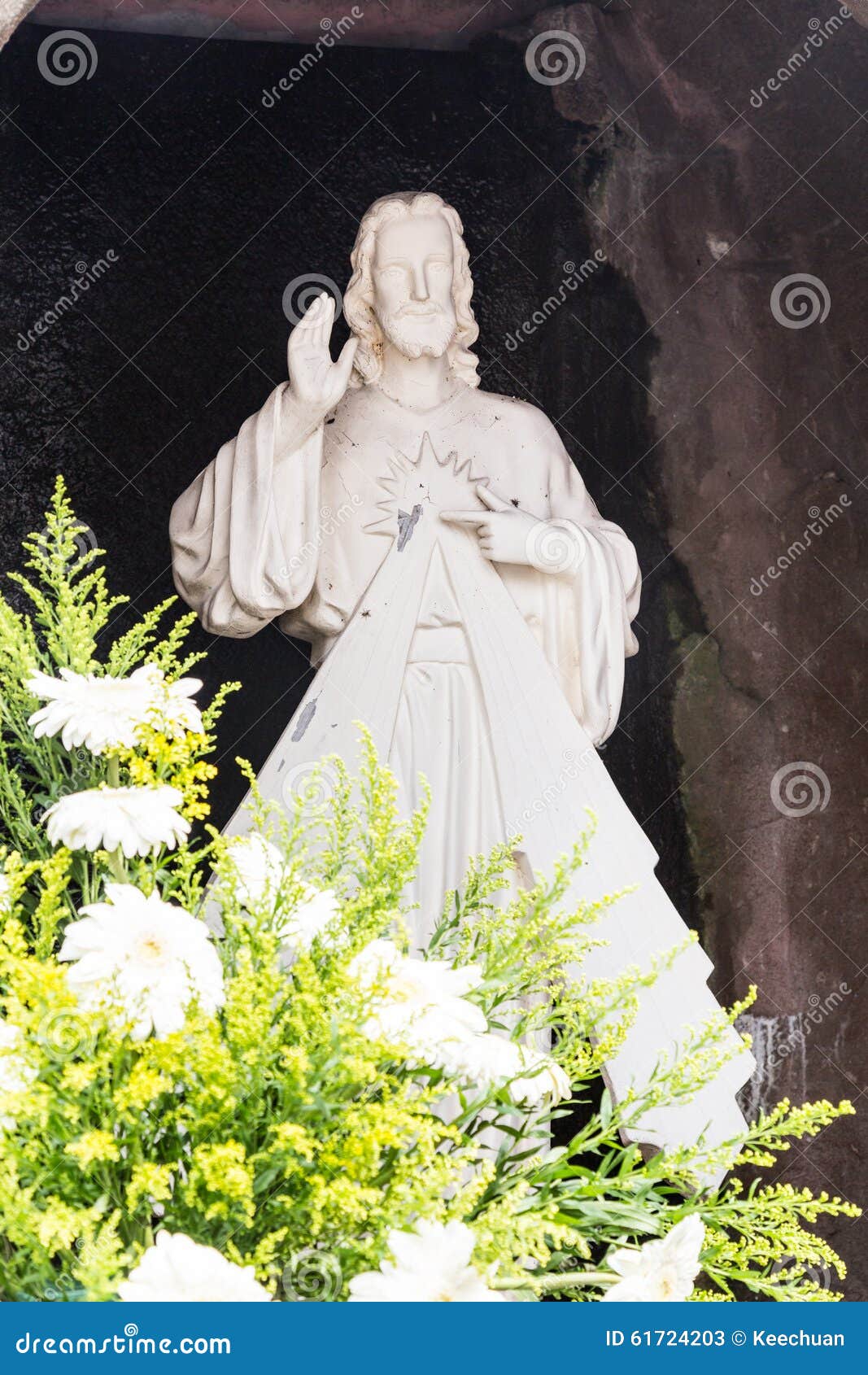 Statue of Jesus Christ in Grotto of a Catholic Church Stock Image ...