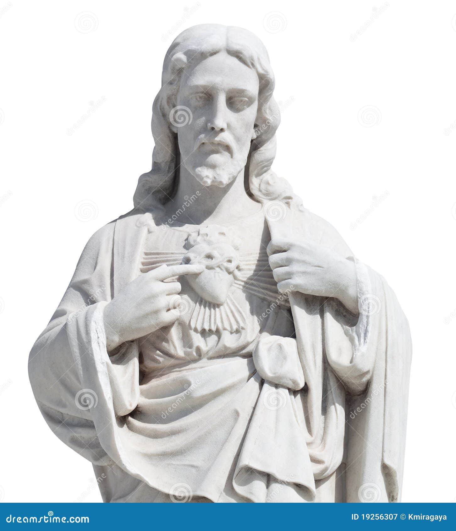 Statue of Jesus Christ Isolated on White Stock Image - Image of ...