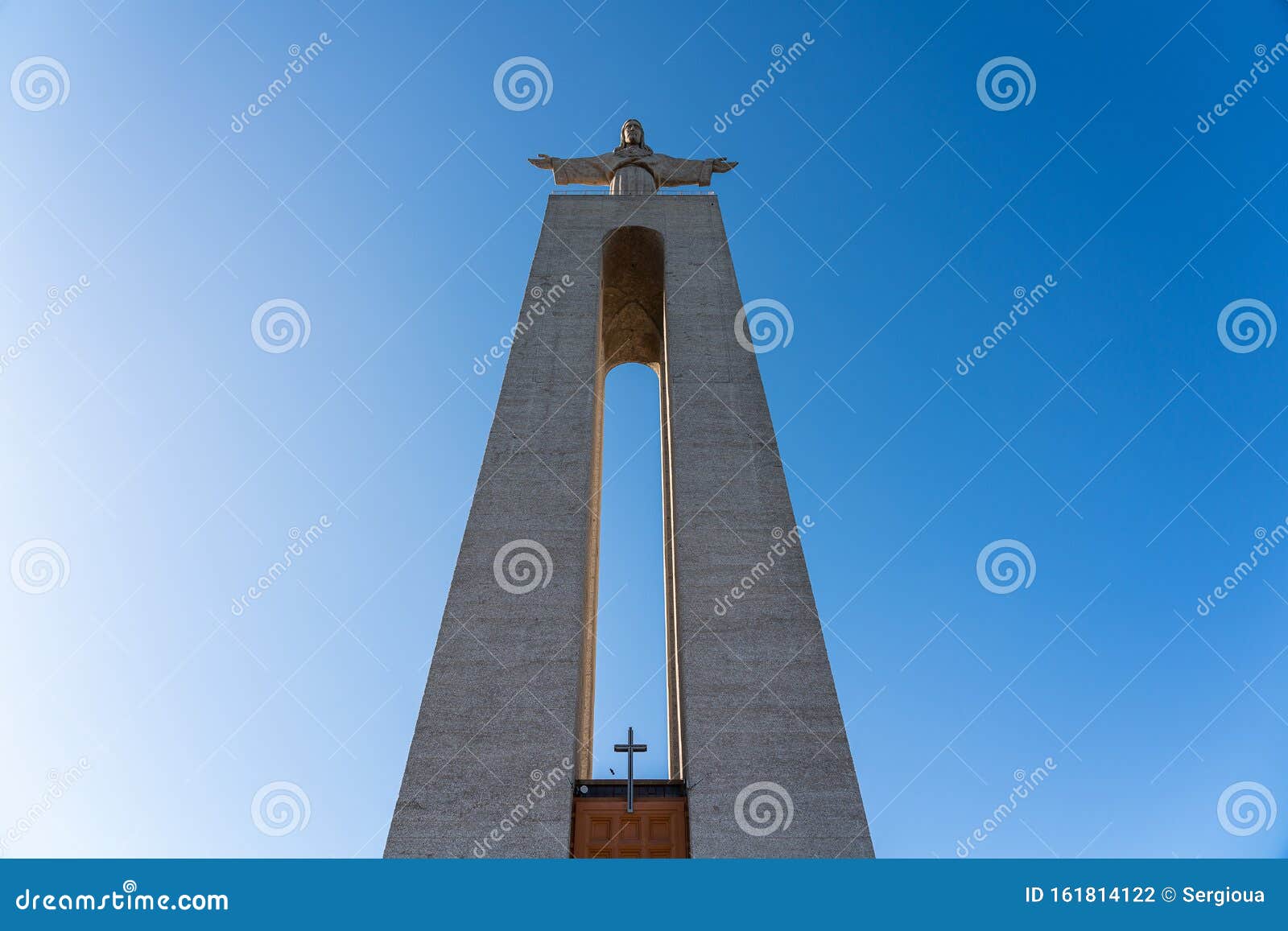 Statue of Jesus Christ in Lisbon Near the Bridge on October 25th. Stock ...