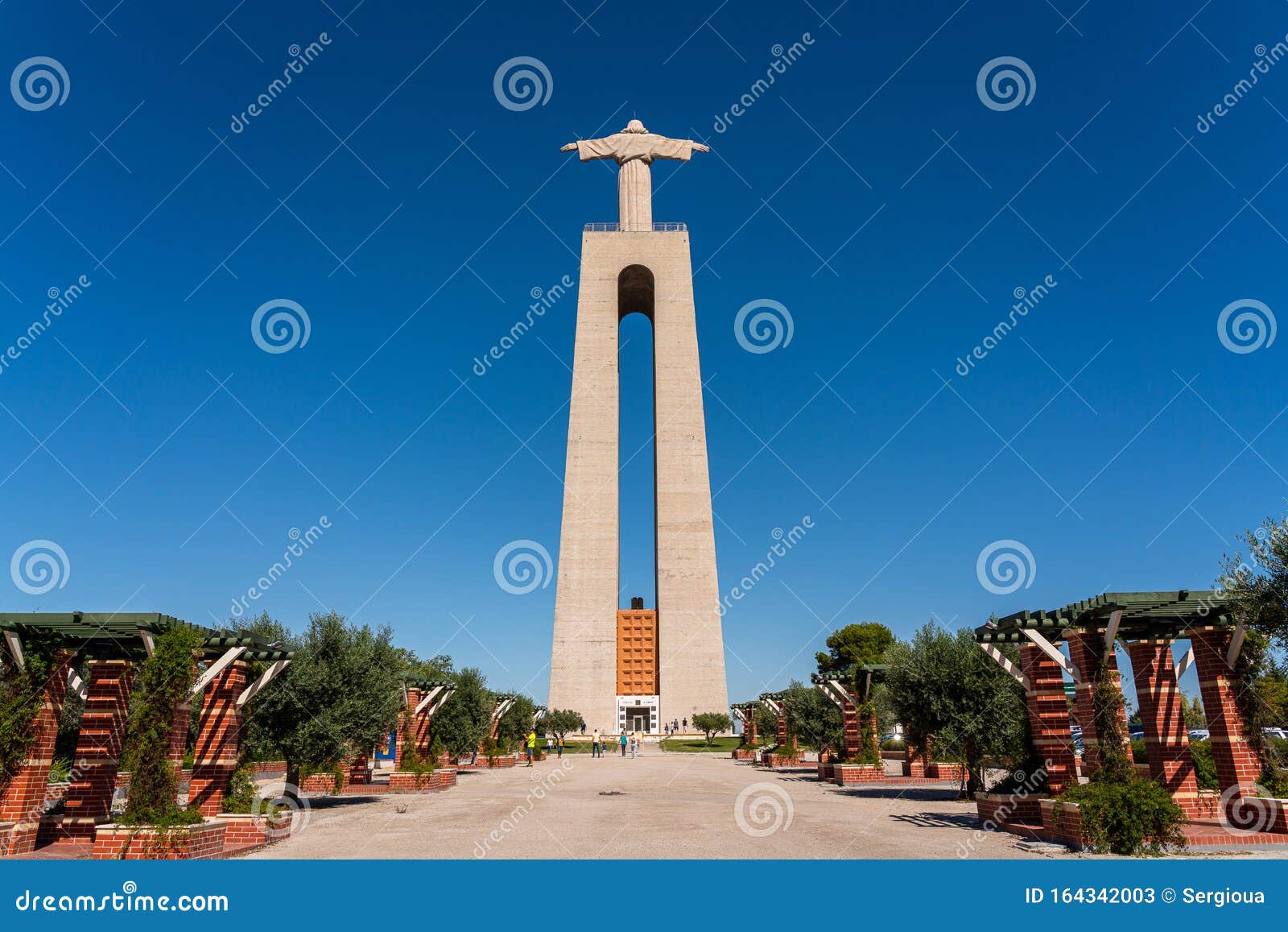 Statue of Jesus Christ in Lisbon Near the Bridge on October 25th. Stock ...