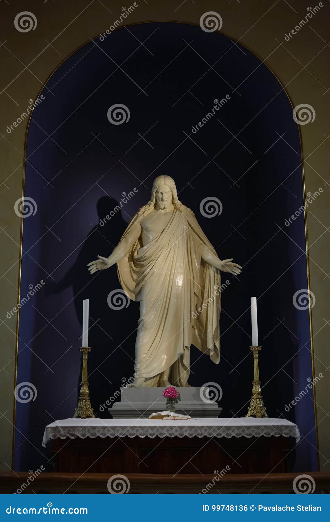 Statue of Jesus Christ. stock photo. Image of gornergrat - 99748136