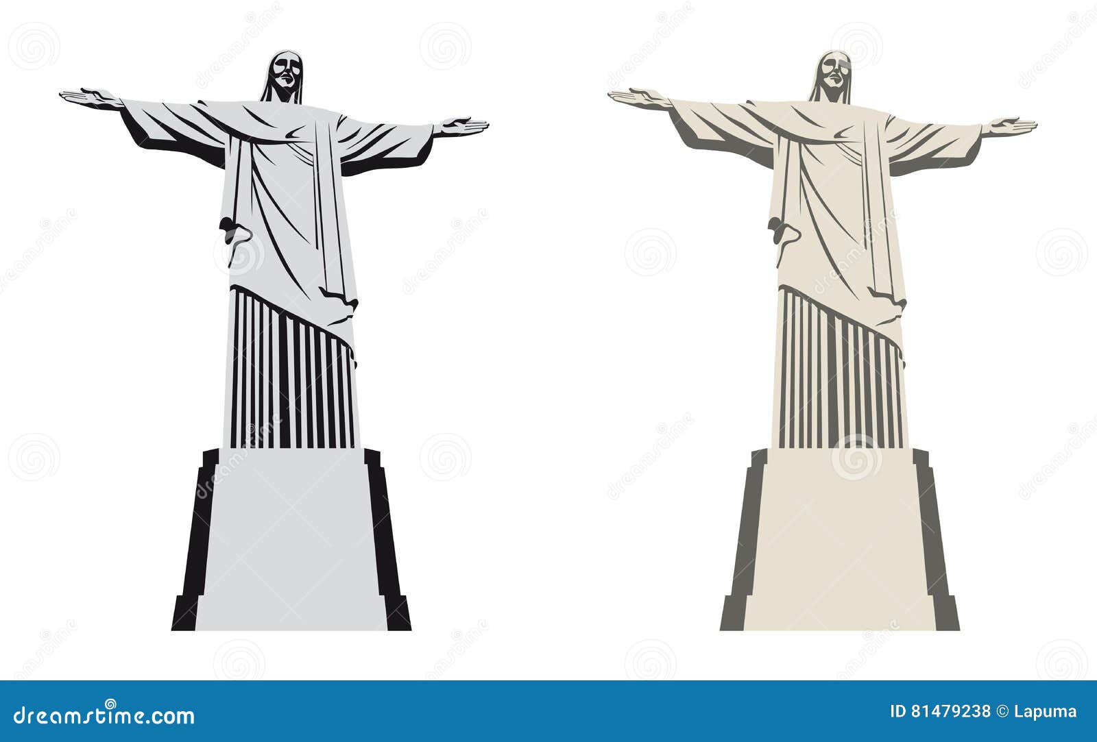 Statue of Jesus Christ stock vector. Illustration of sculpture - 81479238