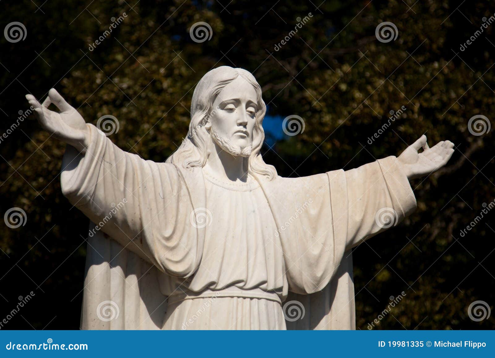 Statue of Jesus with Outstretched Arms Stock Image - Image of saint ...