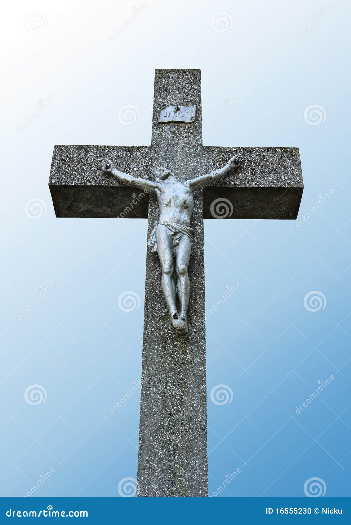 Statue of Jesus on a Stone Cross Stock Photo - Image of stone, abstract ...