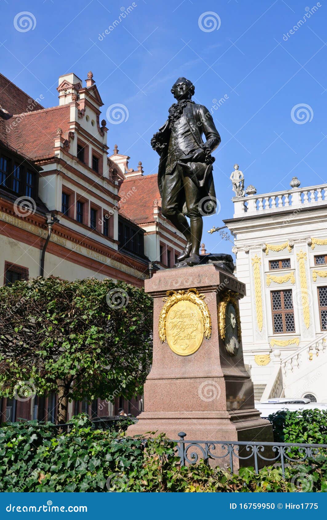 Statue of Johann Wolfgang Goethe - Leipzig, German Stock Photo - Image ...