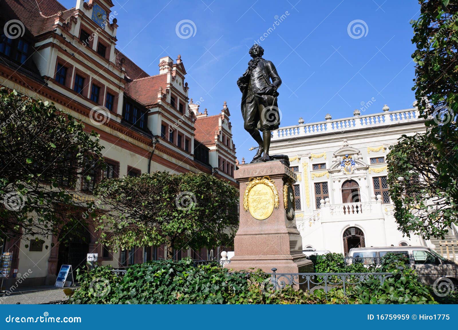 Statue of Johann Wolfgang Goethe - Leipzig, German Stock Image - Image ...