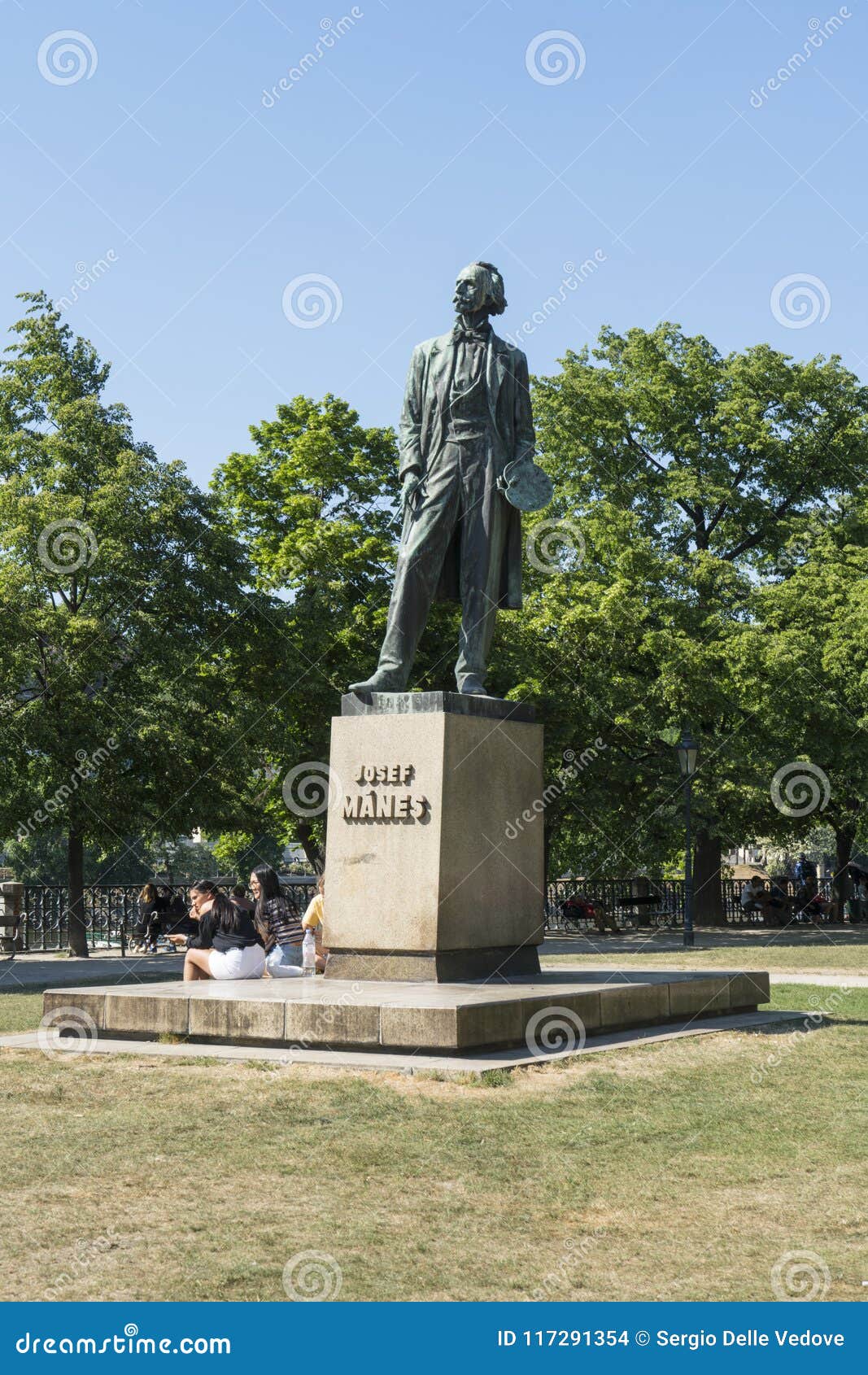 The Statue of Josef Manes in Prague Editorial Stock Image - Image of ...