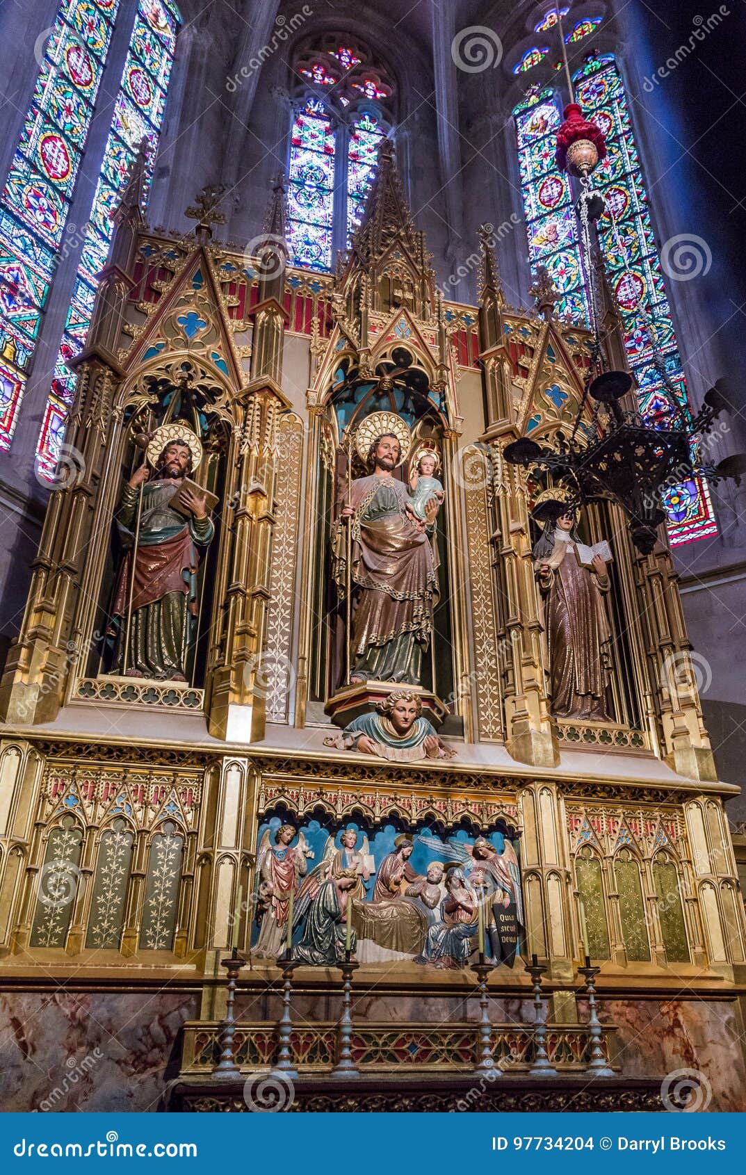 Statue of Joseph stock photo. Image of interior, spain - 97734204