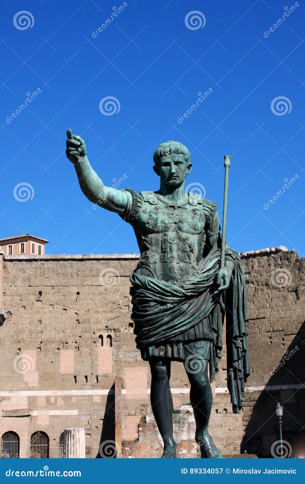 Statue of Julius Caesar Augustus in Rome, Italy Stock Image - Image of ...