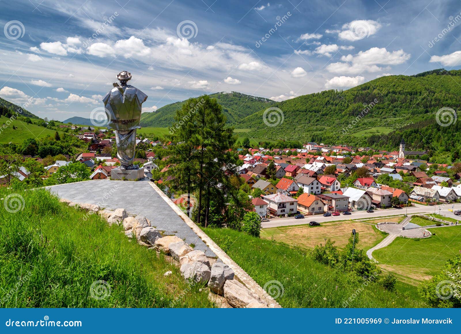 Statue Of Juraj Janosik In Terchova Village In Slovakia Stock Photo ...