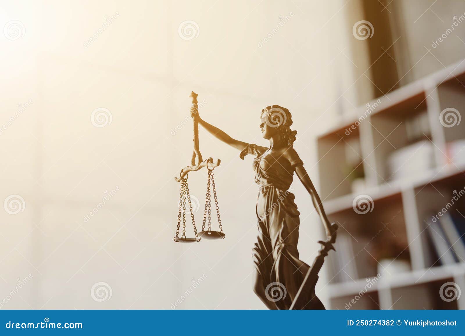 The Statue of Justice - Lady Justice or Justitia the Roman Goddess of ...