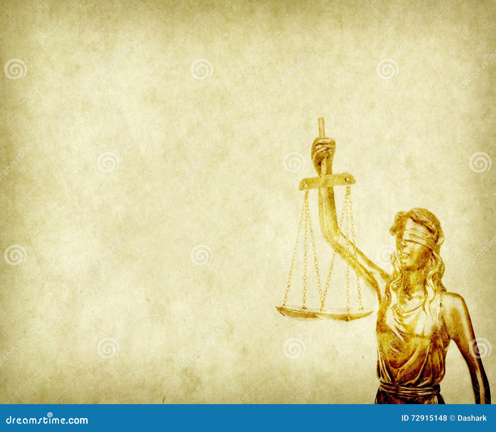 Statue of Justice on Old Paper Background Stock Illustration ...