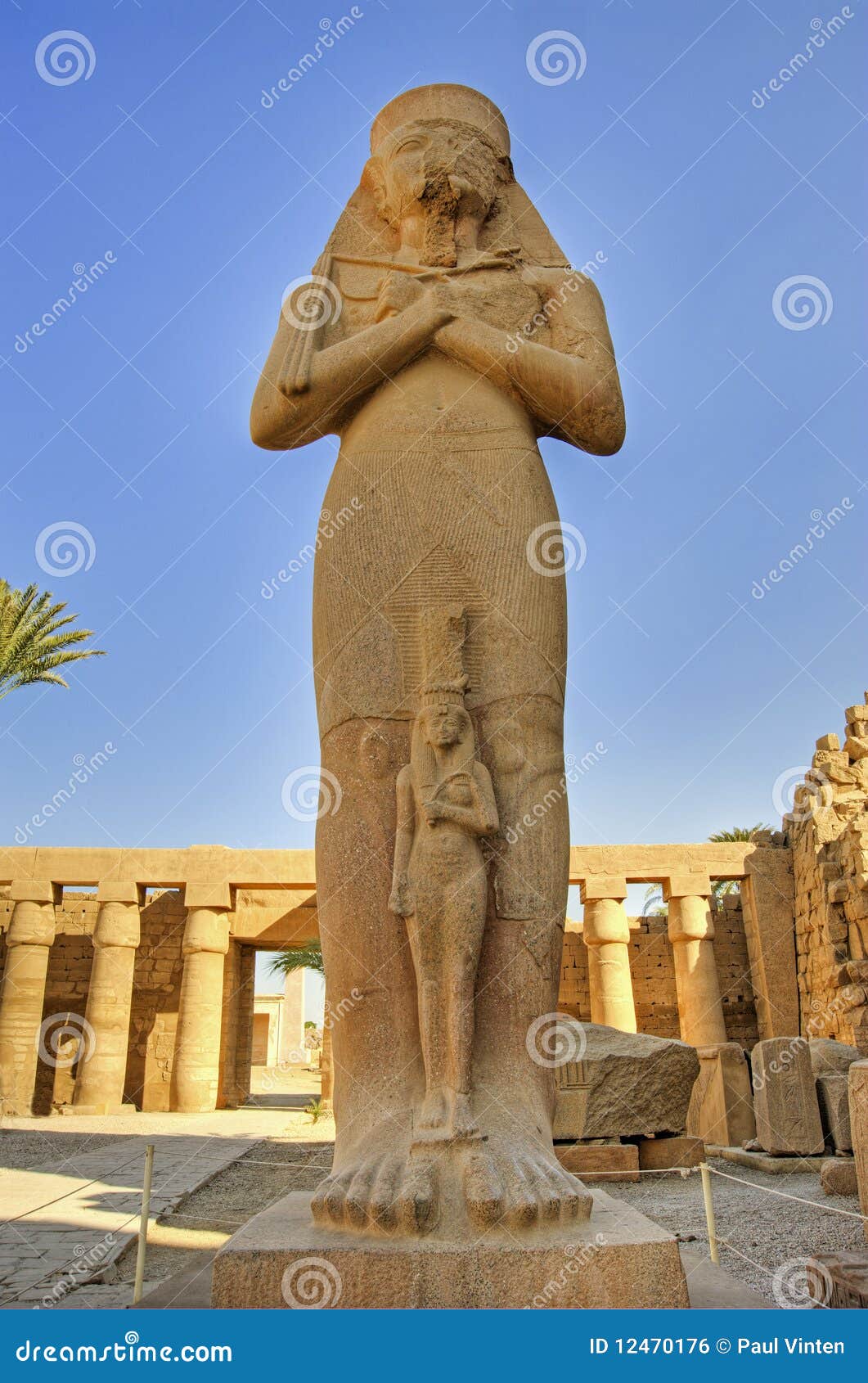 Statue at Karnak temple stock photo. Image of queen, pharaoh - 12470176