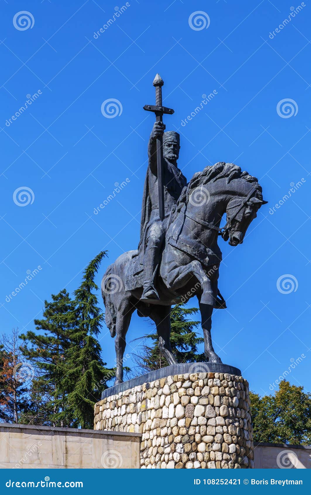 Statue of King Erekle II, Telavi, Georgia Stock Image - Image of ...