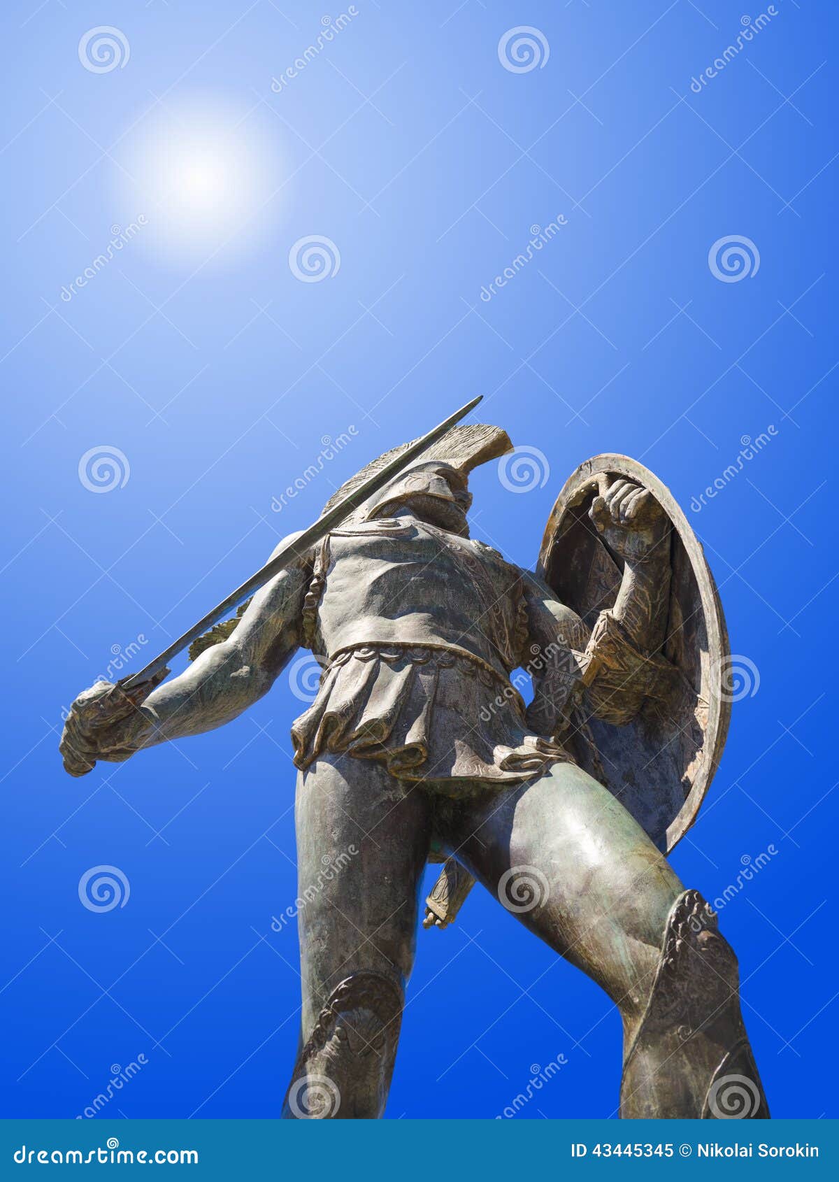 Statue of King Leonidas in Sparta, Greece Stock Image - Image of combat ...