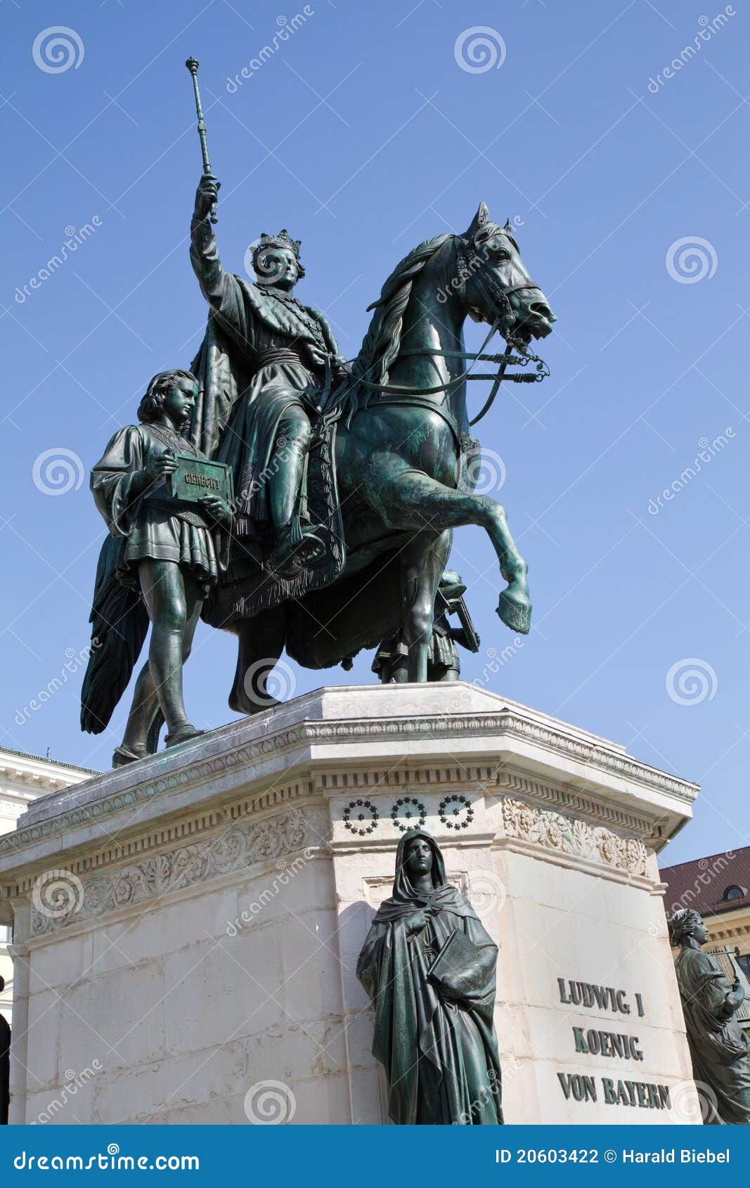 Statue of King Ludwig of Bavaria Stock Photo - Image of bavarian ...