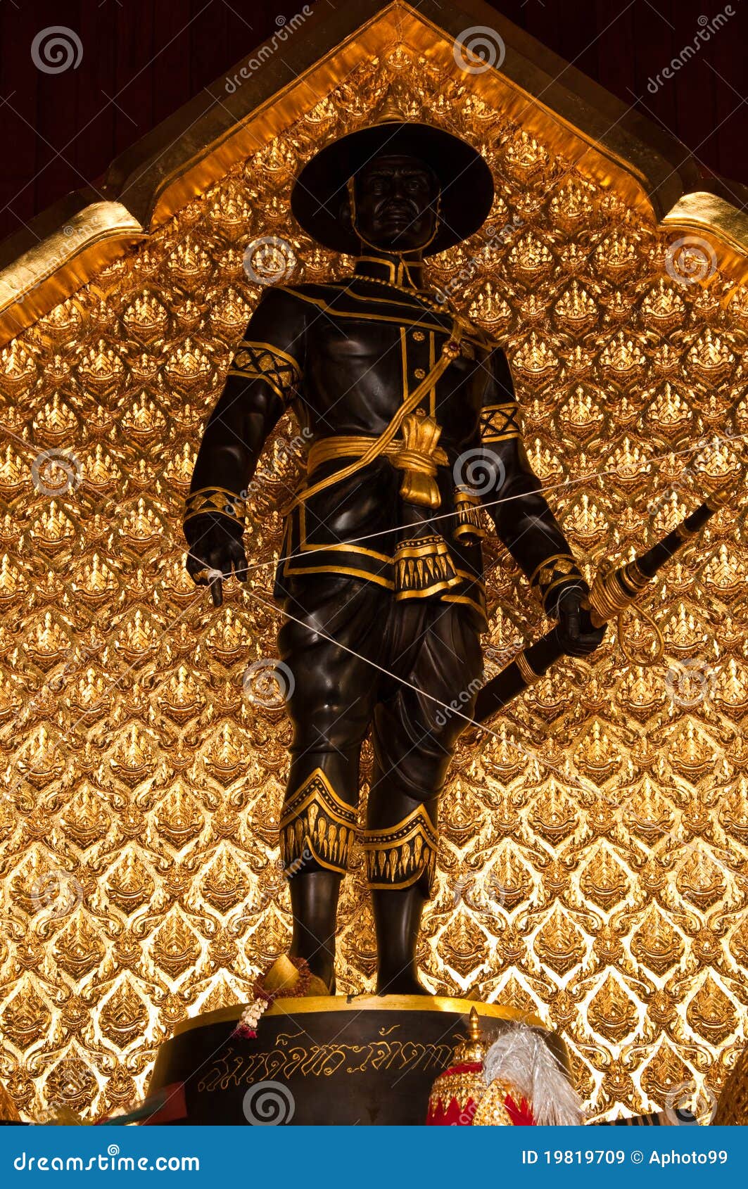 Statue of king Taksin. stock image. Image of ball, warrior - 19819709