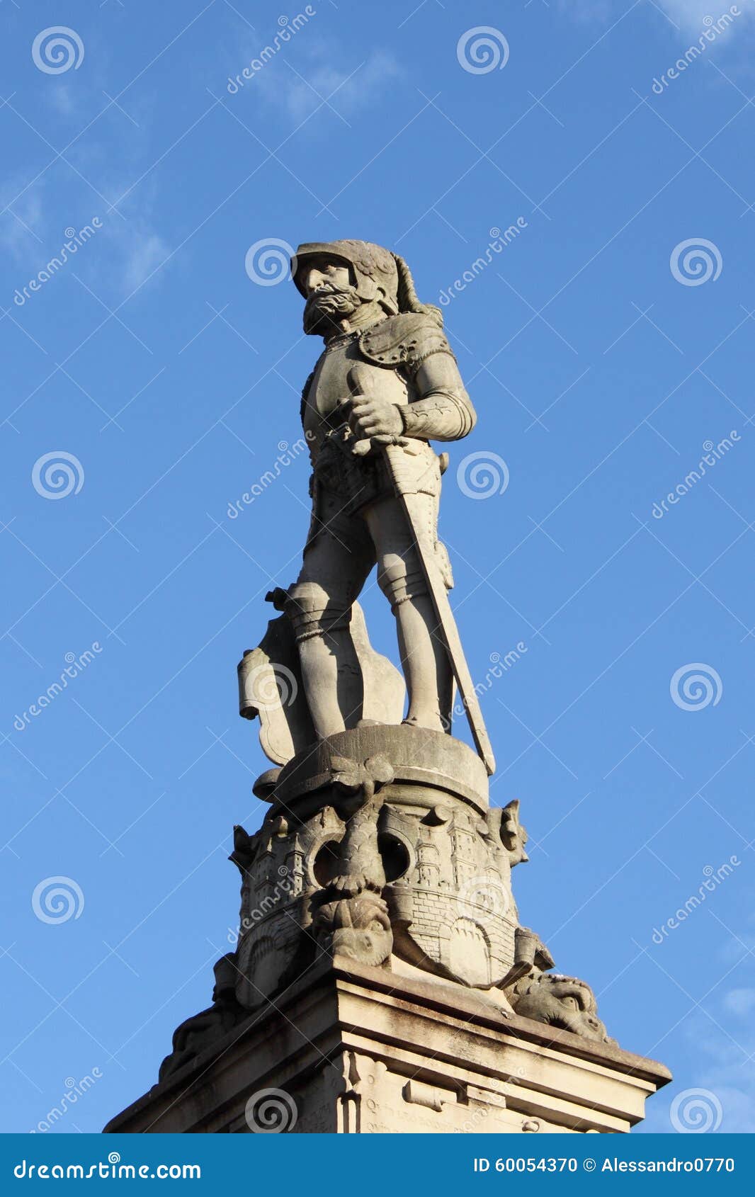 Statue of the Knight Roland Stock Photo - Image of capital ...