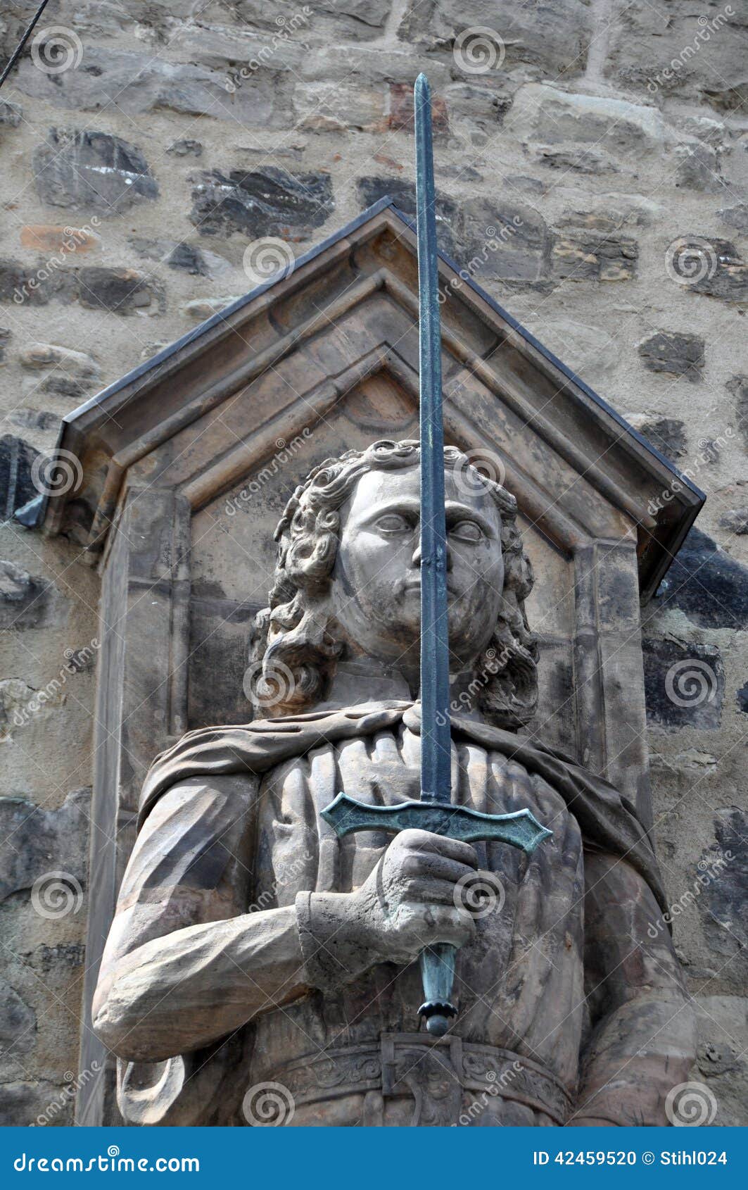 Statue: Knight With Sword Royalty-Free Stock Image | CartoonDealer.com ...