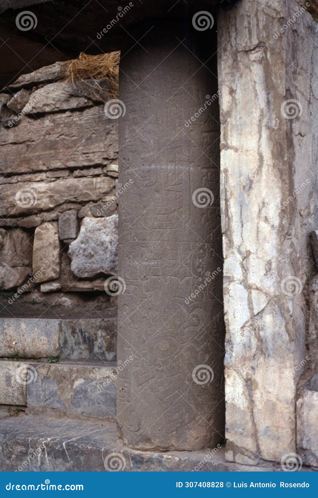 Statue Known As Lazon De Chavin in the Ancient Temple of Chavin De ...