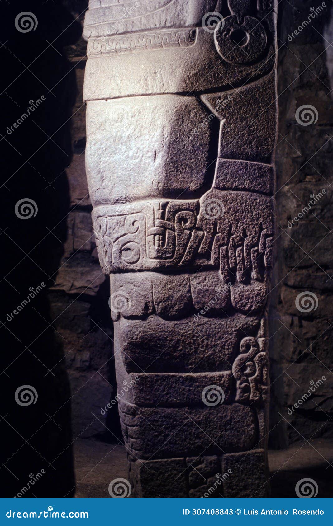 Statue Known As Lazon De Chavin in the Ancient Temple of Chavin De ...