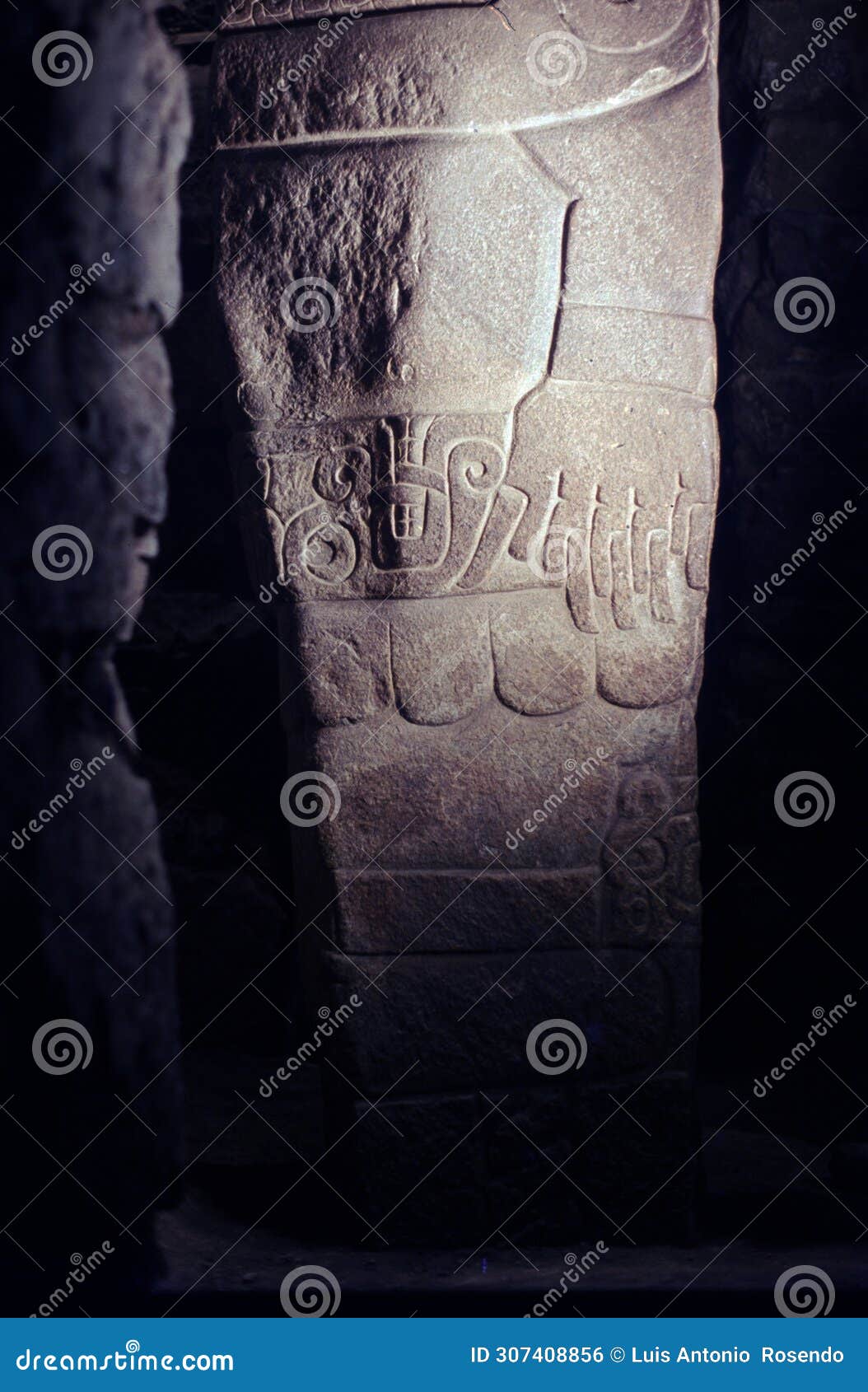 Statue Known As Lazon De Chavin in the Ancient Temple of Chavin De ...