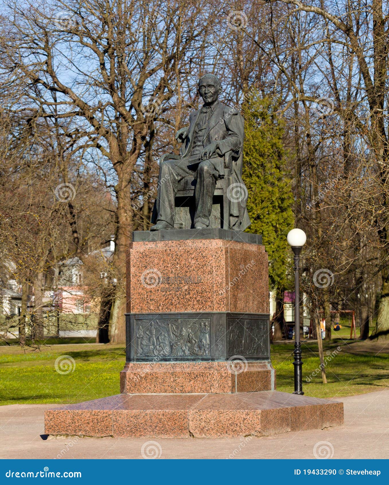 Statue of Kreutzwald stock photo. Image of writer, reinhold - 19433290