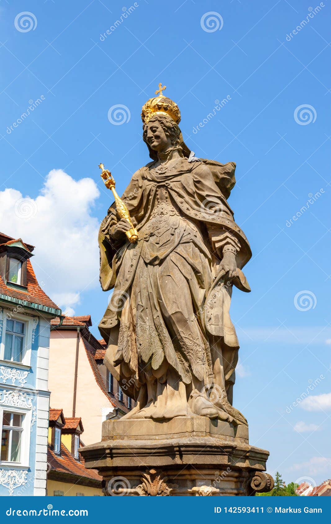 Statue of Kunigunde of Luxembourg in Bamberg Germany Stock Image ...