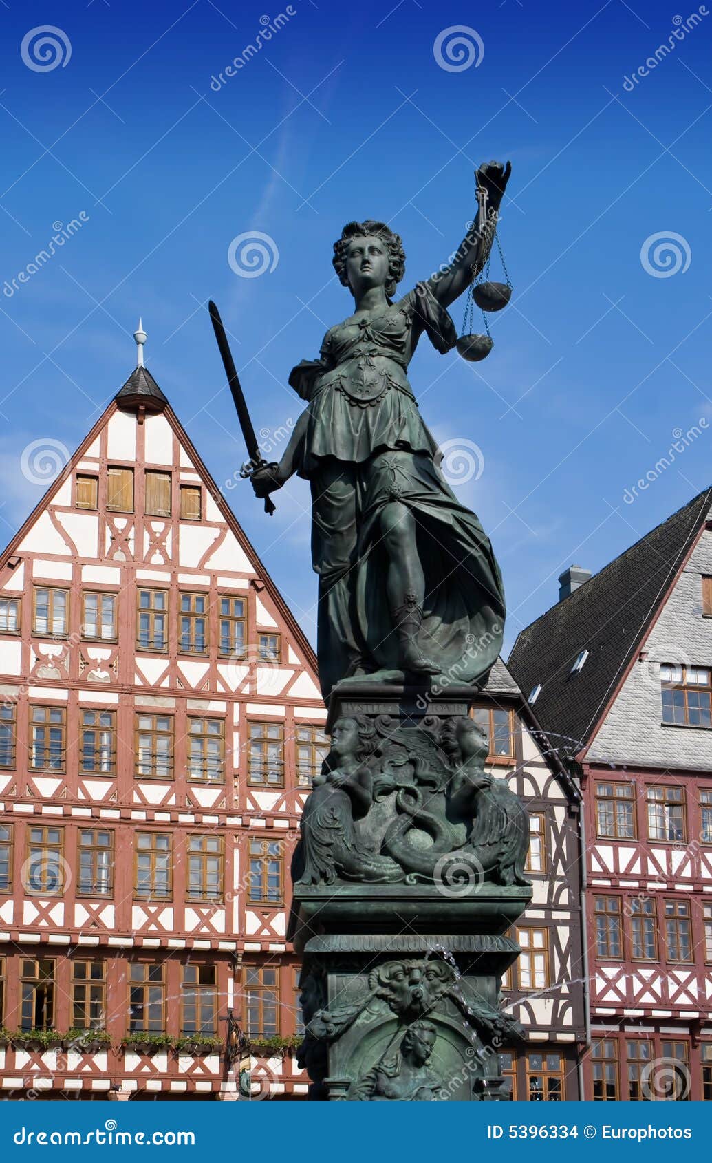 Statue of Lady Justice stock photo. Image of rule, bird - 5396334