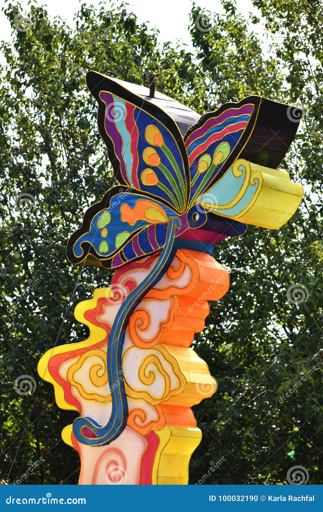 Statue of Butterfly stock photo. Image of colors, pretend - 100032190