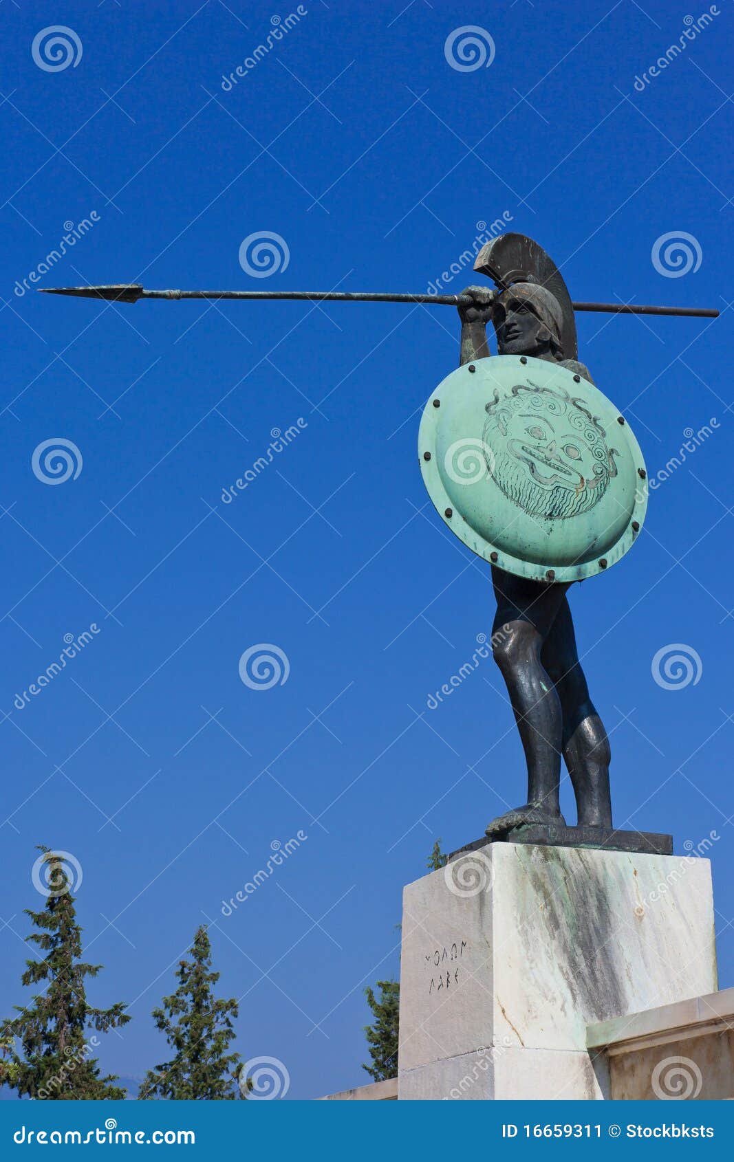 Statue of Leonidas from Sparta Stock Image - Image of culture, interest ...
