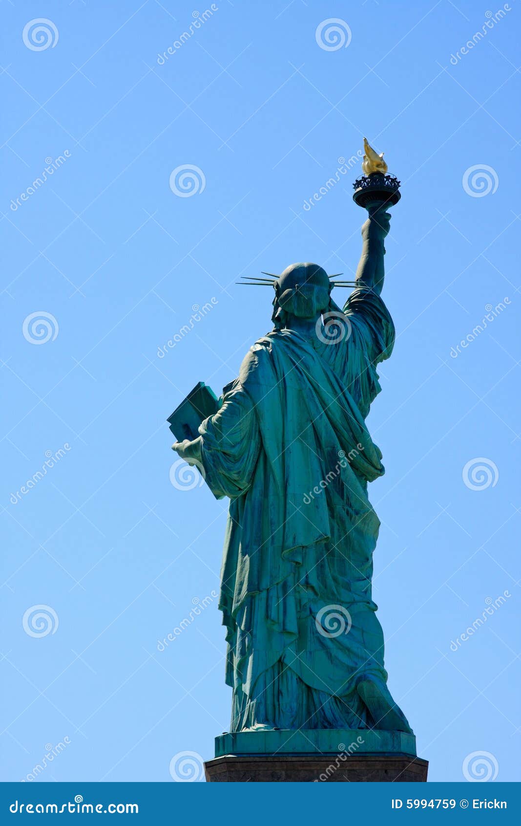 Statue of Liberty Back Side Stock Image - Image of bartholdi, freedom ...