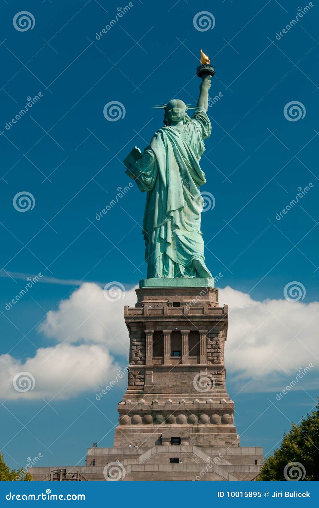 Statue of Liberty from Behind Stock Image - Image of city, immigration ...