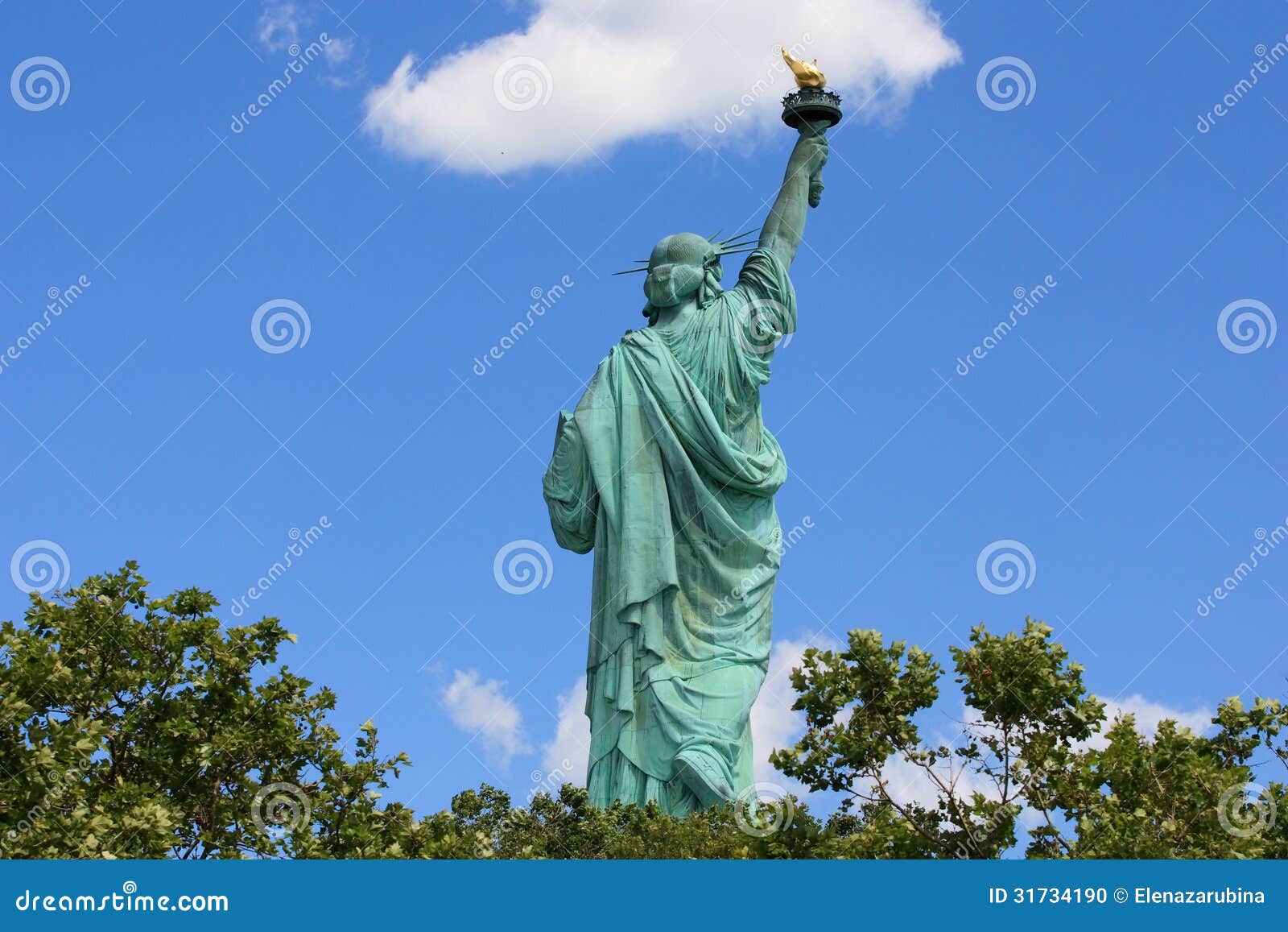 Statue of Liberty from Behind Editorial Image - Image of back, liberty ...
