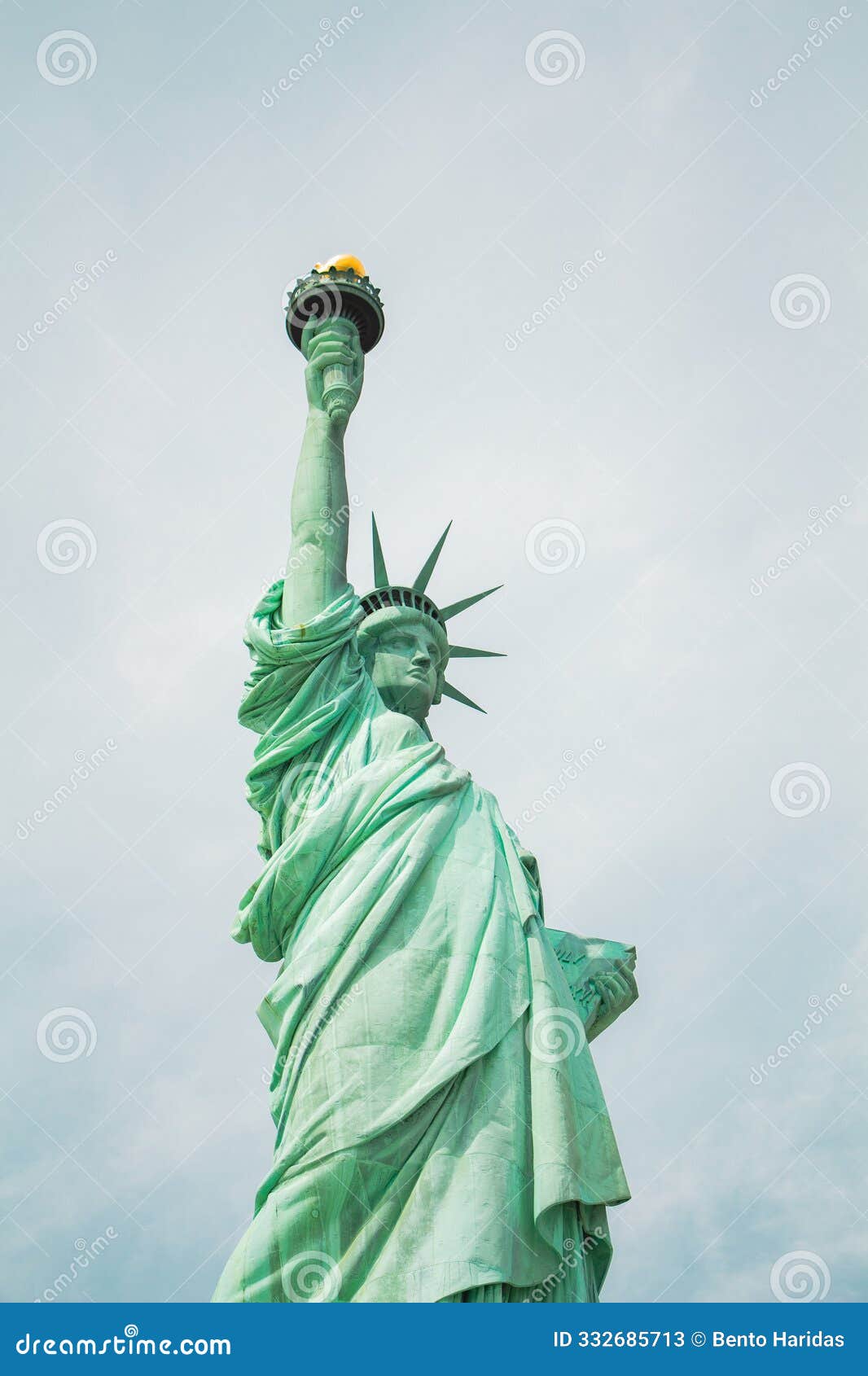 Statue of Liberty from the Front in a Vertical Medium Full Shot with ...