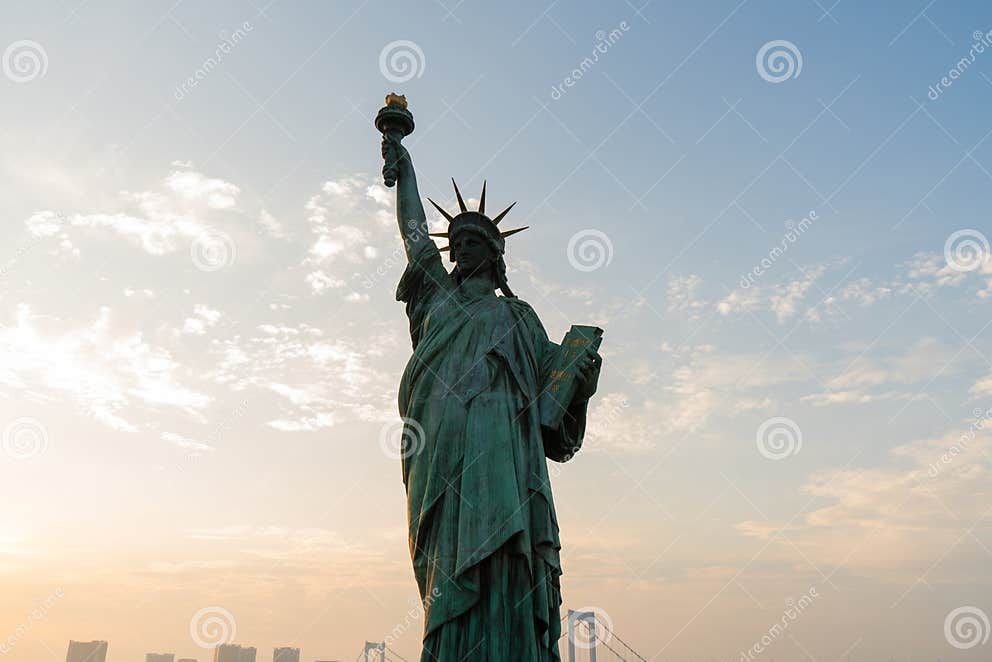 Statue of Liberty, Front View Stock Photo - Image of monument ...