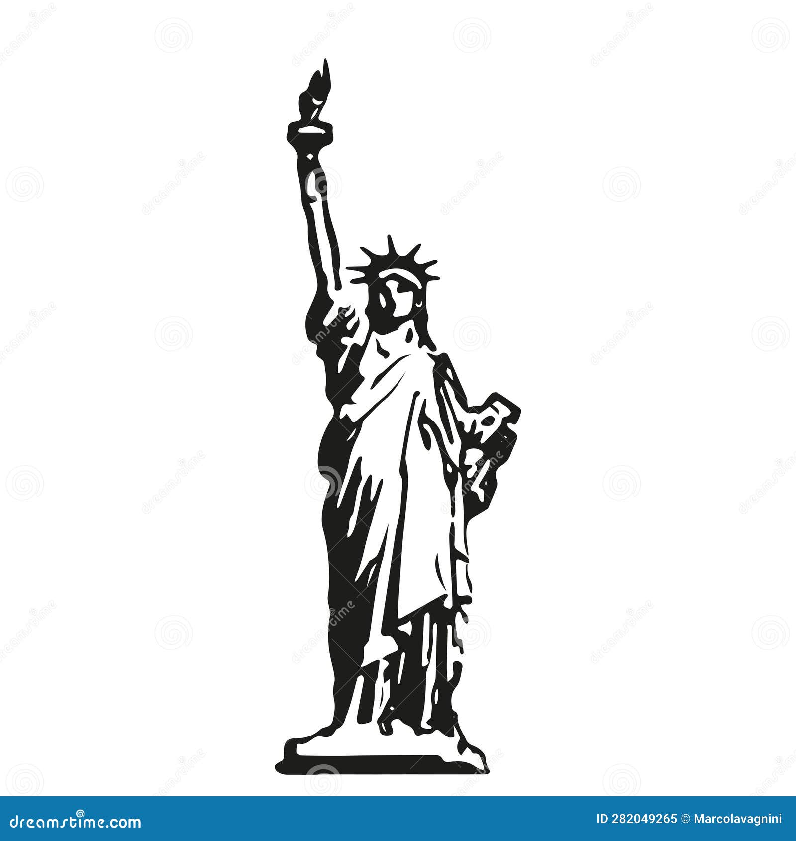 Statue Of Liberty Head Stencil