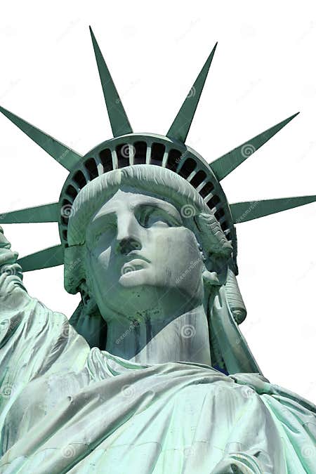 Statue of Liberty Head Isolated Stock Photo - Image of island, liberty ...