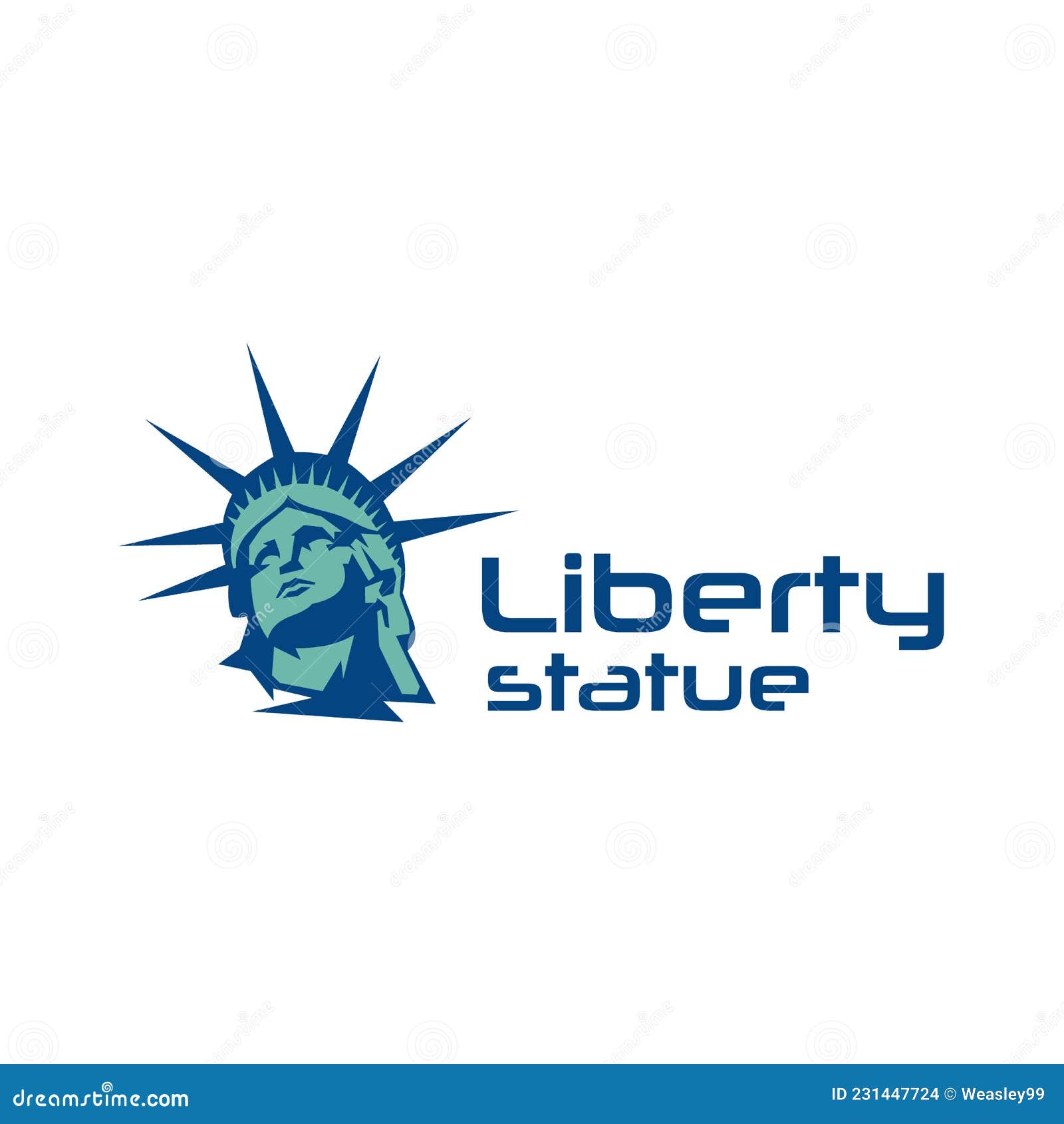 Statue of Liberty Logo Design Template. Liberty Statue Vector ...