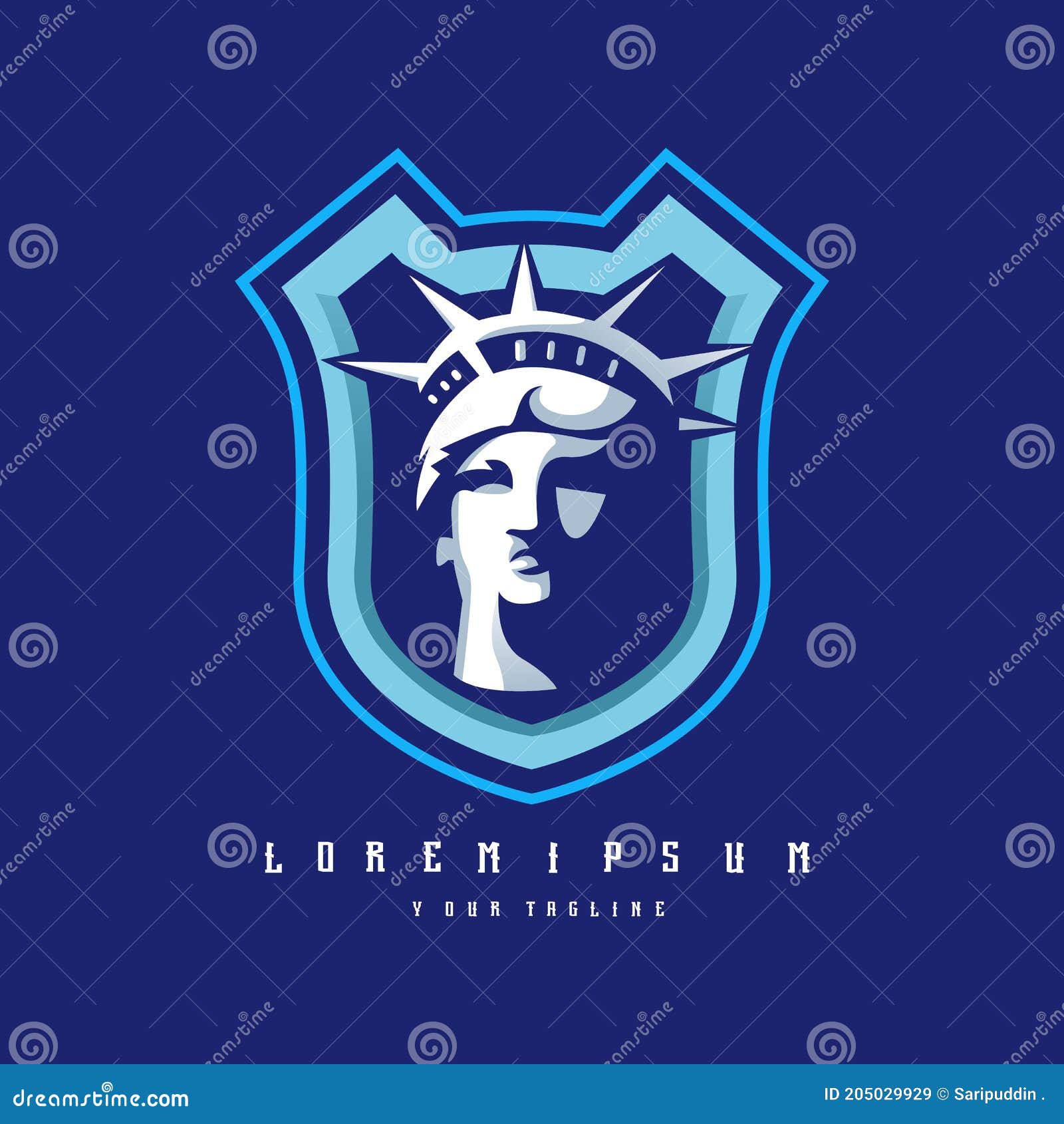 Statue of Liberty logo stock vector. Illustration of element - 205029929