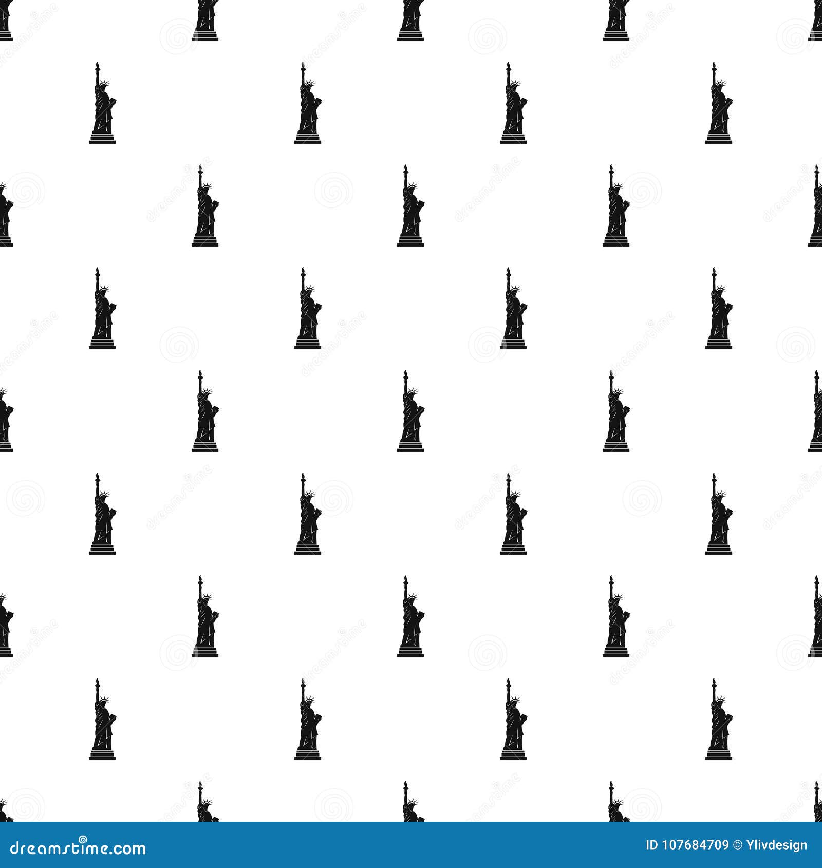Statue of Liberty Pattern Vector Stock Vector - Illustration of ...