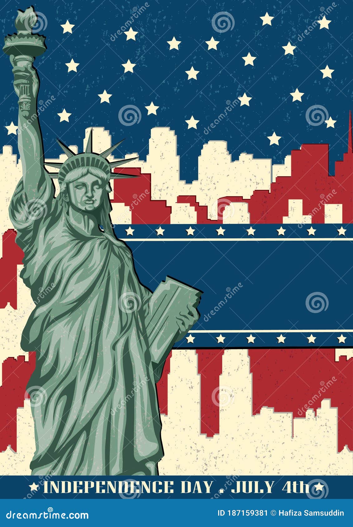 Statue of Liberty Poster. Vector Illustration Decorative Design Stock ...