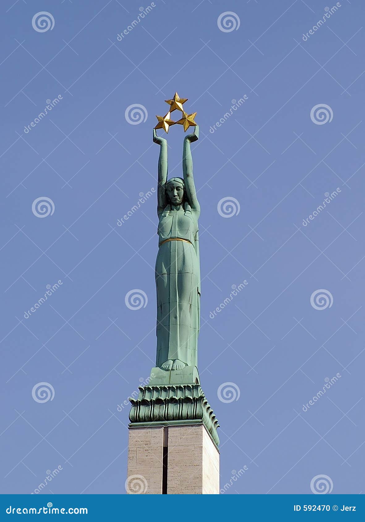 Statue of liberty in Riga stock photo. Image of nation - 592470