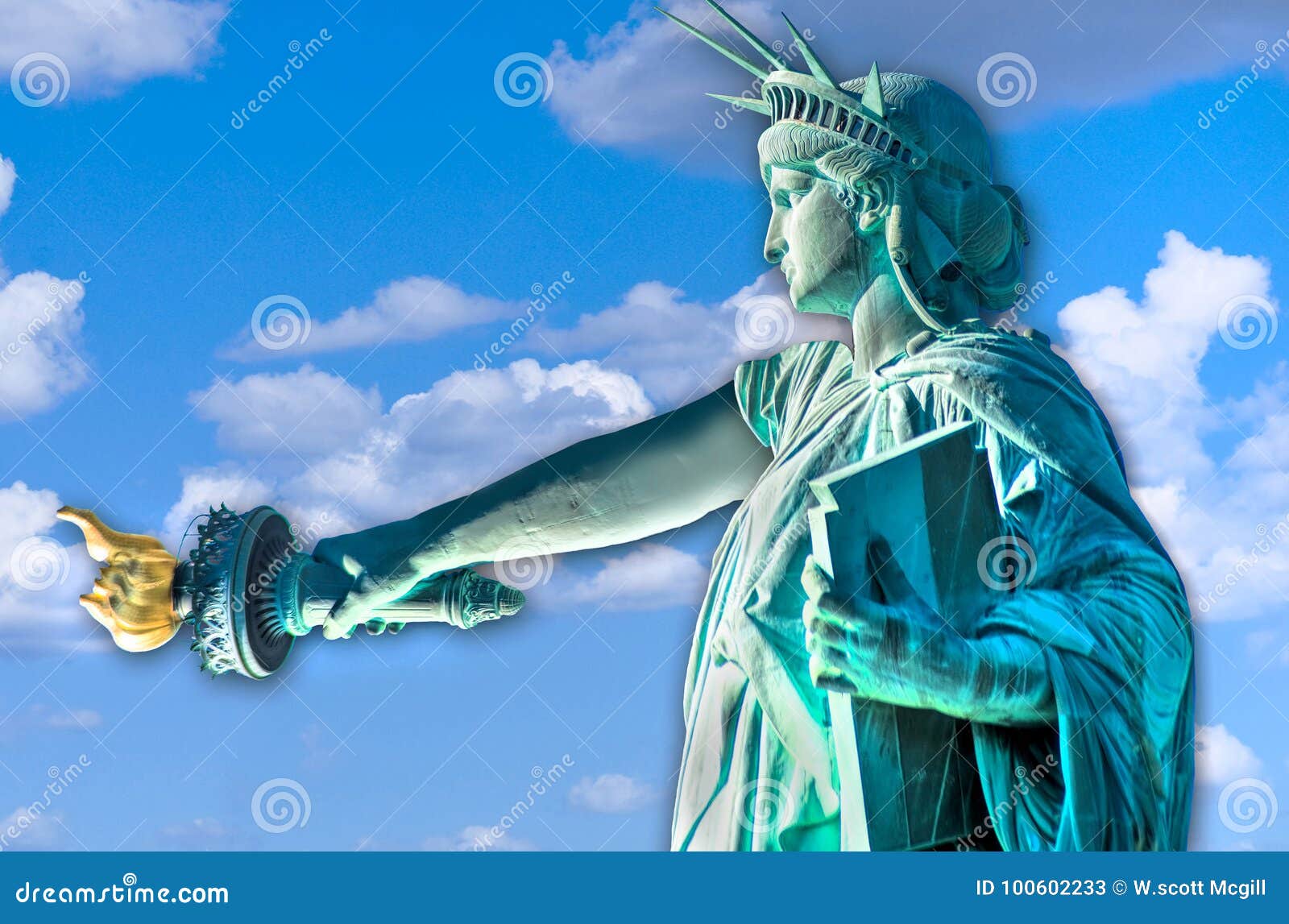 Statue of Liberty Sad. stock image. Image of york, memorial - 100602233