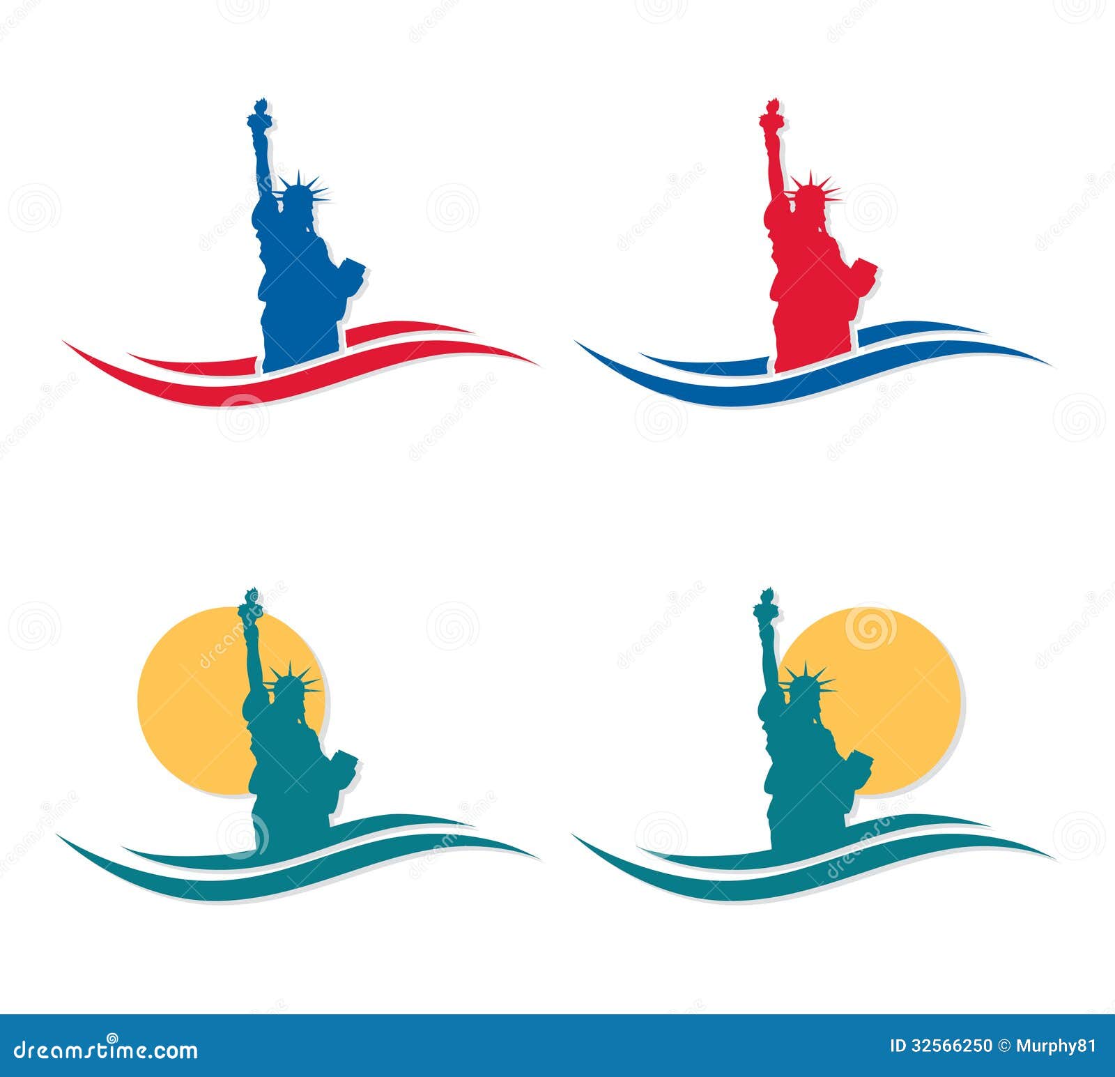 Statue of liberty signs stock vector. Illustration of landmark - 32566250